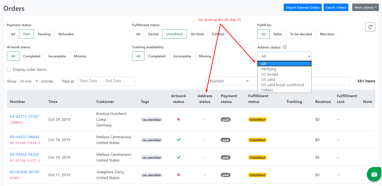 Verify US Shipping Address - Print on Demand & Fulfillment Service