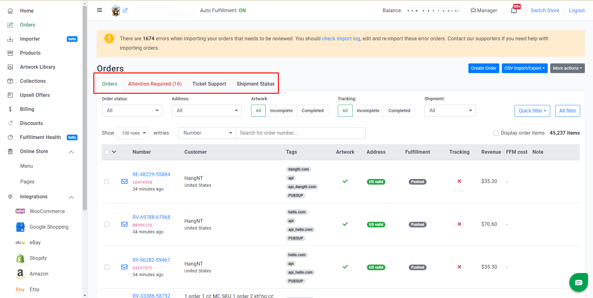 Guide to Order Tracking and Management on Orders page - Print on Demand ...